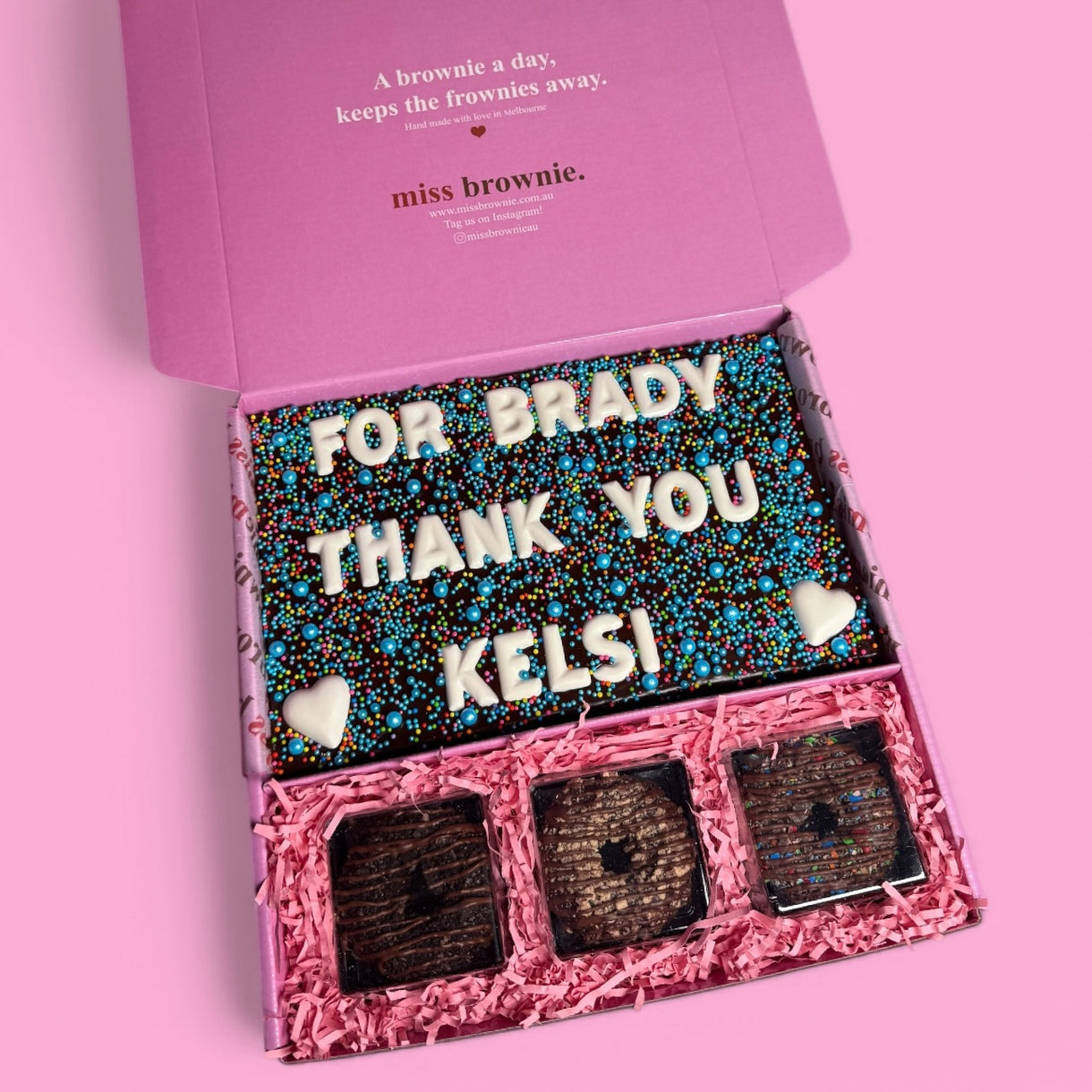 Custom Brownie | Personalised Gift | Miss Browne | Delivery Australia ...
